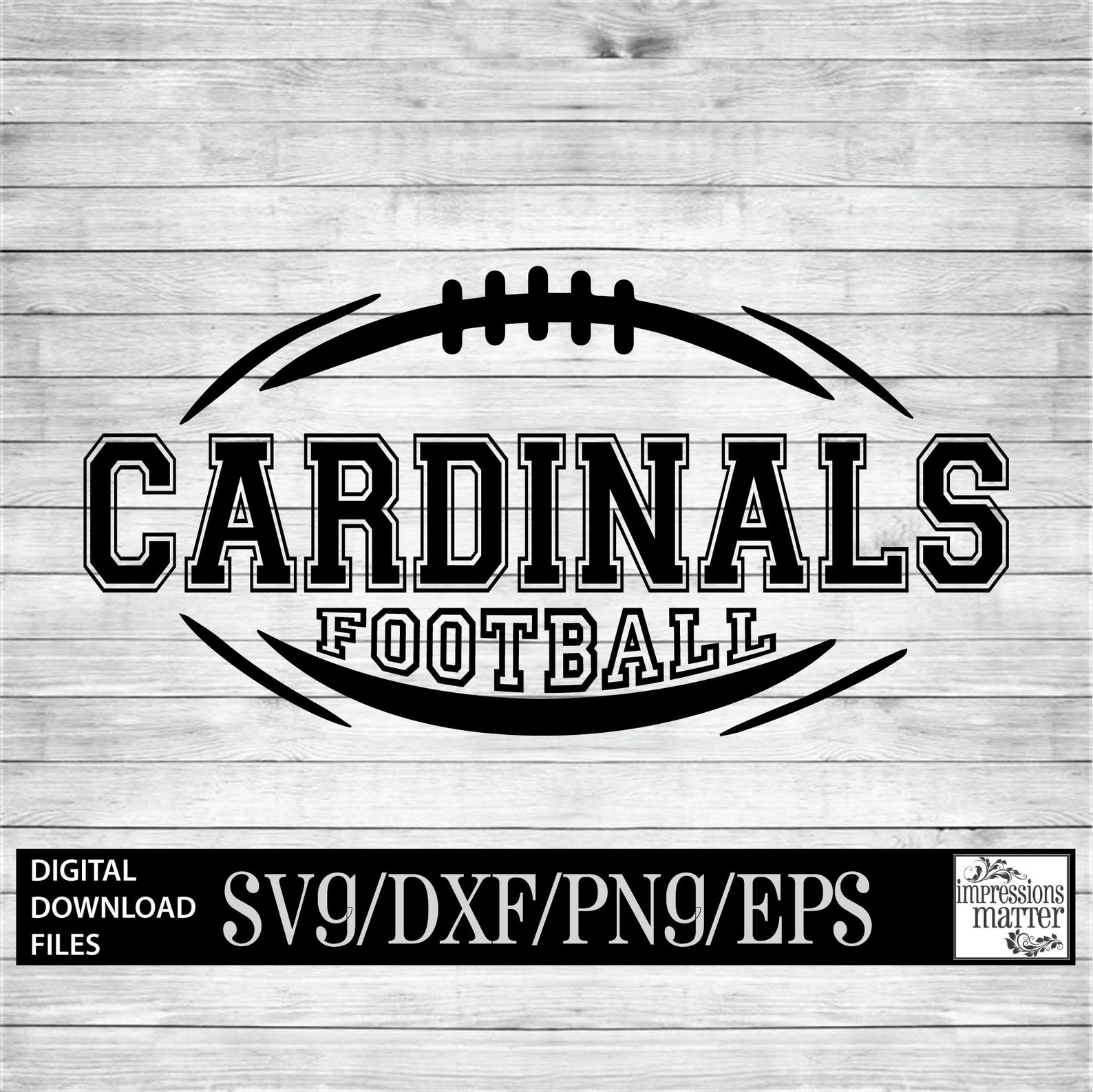 Cardinals Football - Digital Art File - SVG and DXF File for Cricut ...