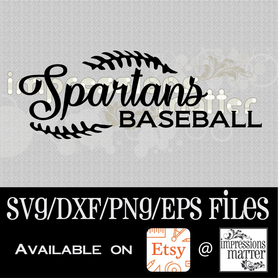 Spartans Baseball Digital Art File SVG and DXF File for - Etsy