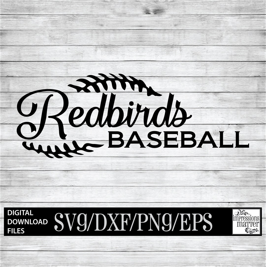 Redbirds Baseball - Digital Art File - SVG and DXF File for Cricut ...