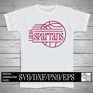 Lady Spartans Basketball SVG: Team Logo Digital Art (digital Download ...