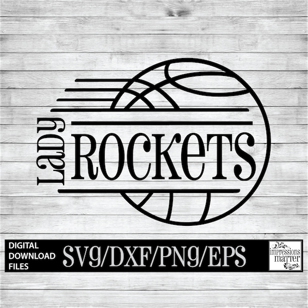 Lady Rocket Basketball Svg - Etsy