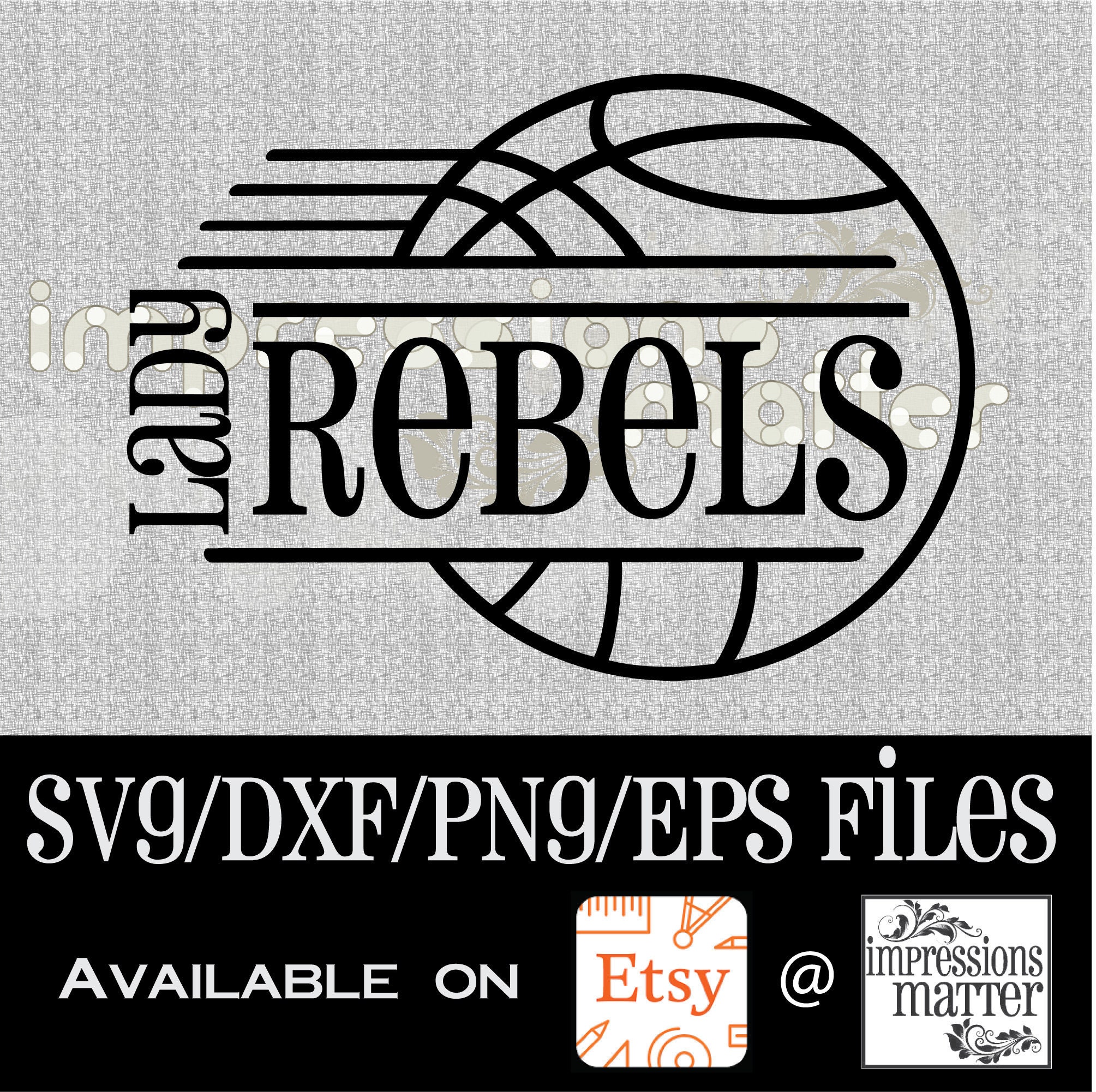 Lady Rebels Basketball Logo: SVG DXF Digital File (digital Download) - Etsy