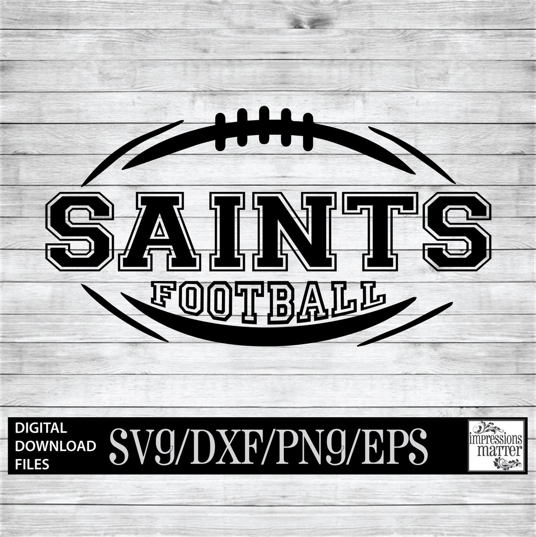 Saints Football Logo SVG DXF: Team Mascot Digital File (digital ...