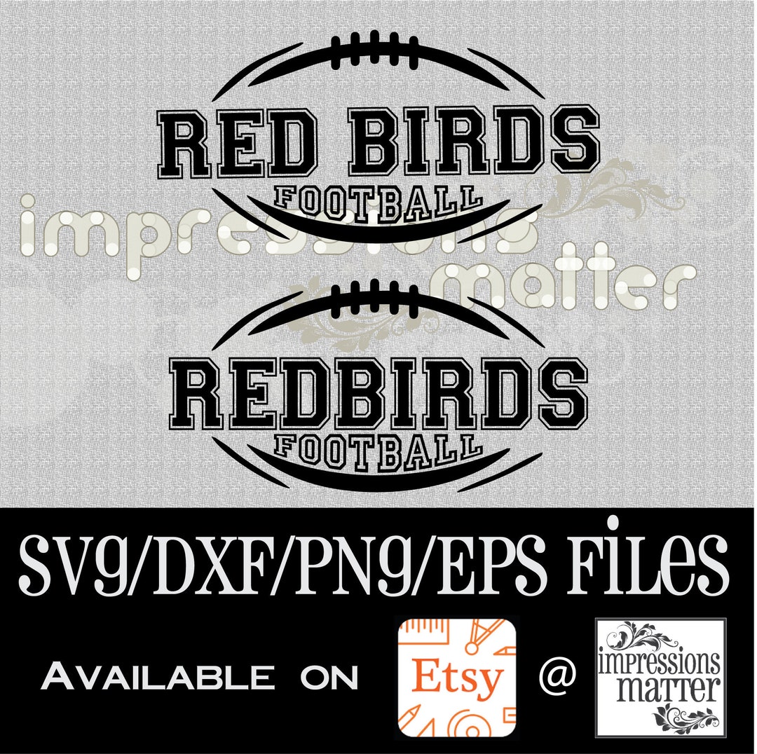 Redbirds Football - Digital Art File - SVG and DXF File for Cricut ...