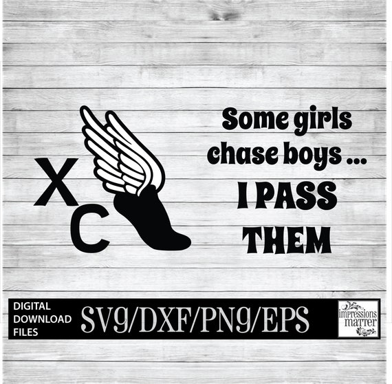 Girls Cross Country Digital Art File SVG and DXF File for | Etsy