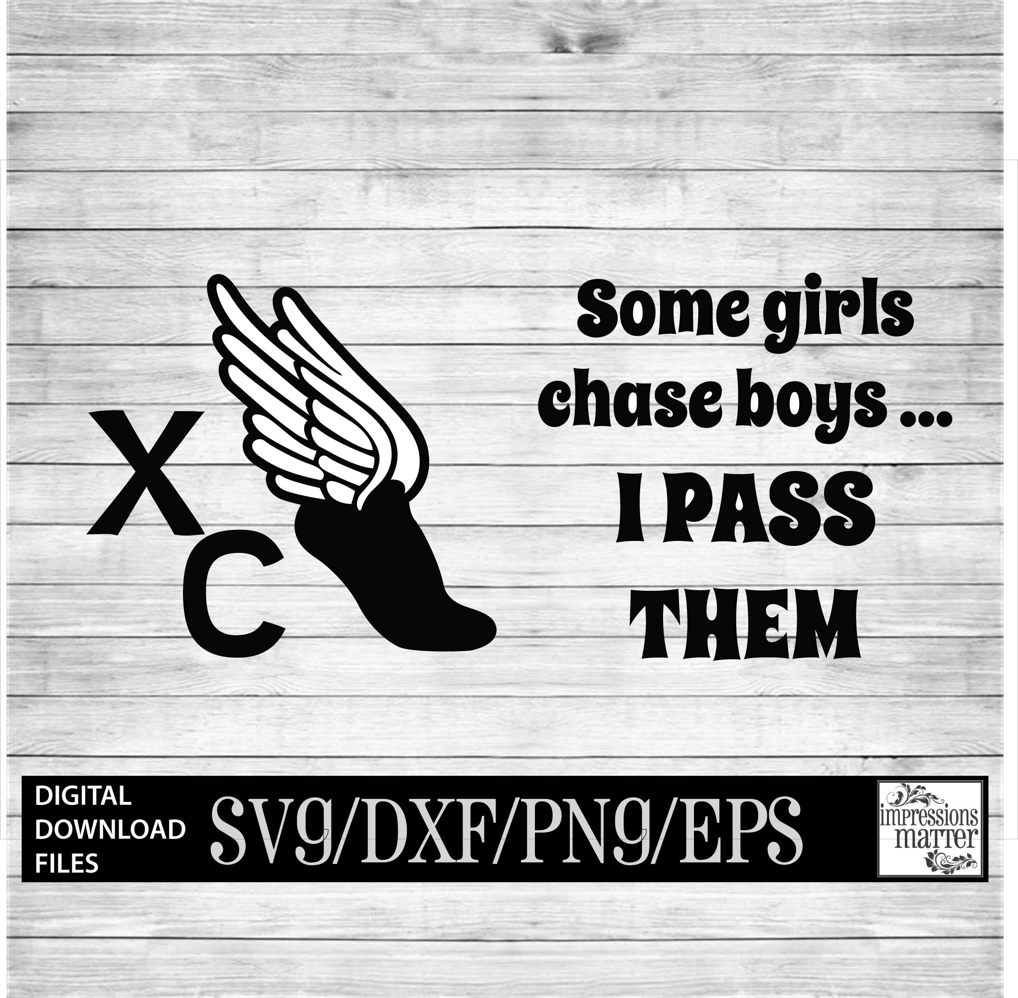 Girls Cross Country Digital Art File SVG and DXF File for | Etsy