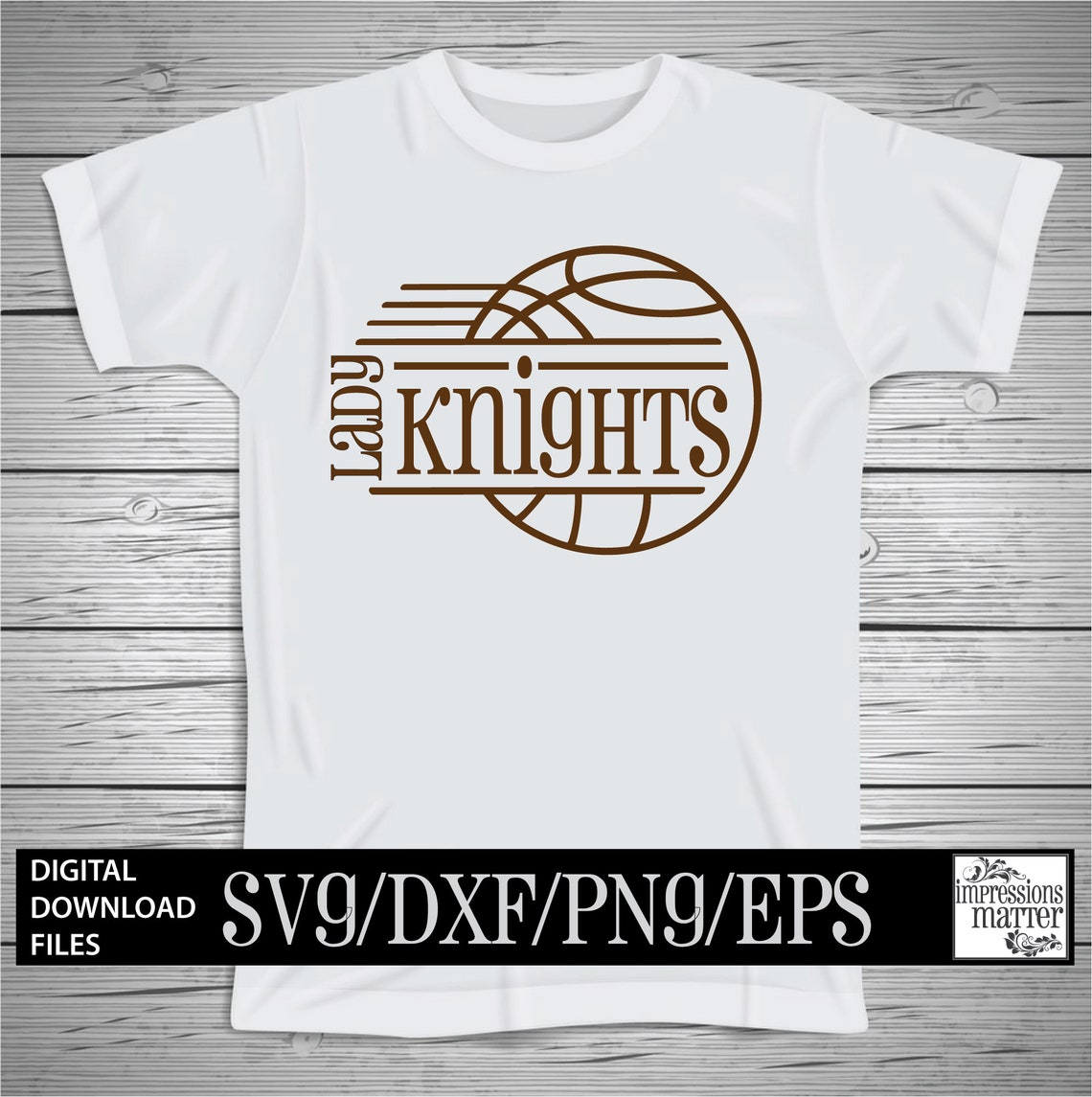 Lady Knights Basketball Digital Art File SVG and DXF File | Etsy