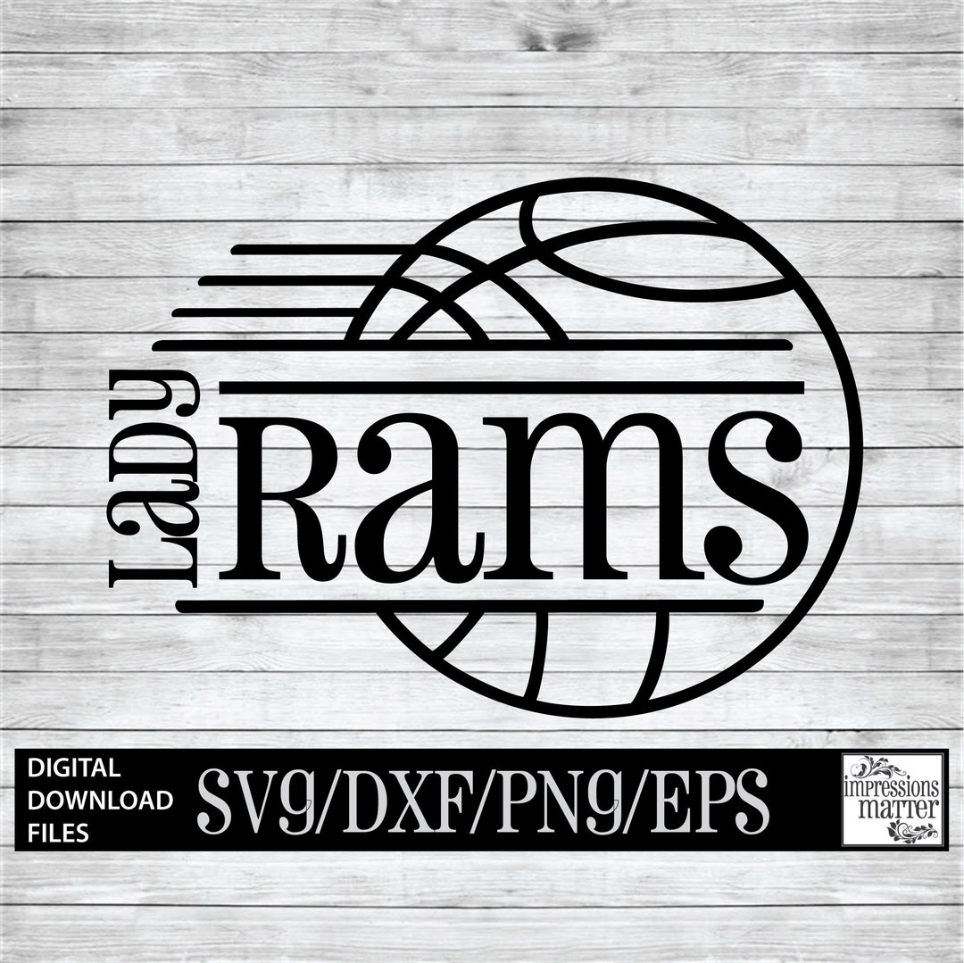 Lady Rams Basketball Logo - SVG DXF Digital File - Etsy