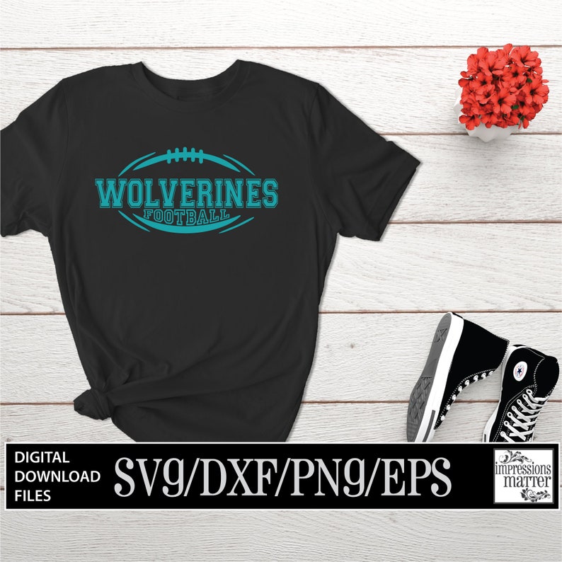 Wolverines Football Logo (svg, Dxf, Png, Eps, Pdf) - Digital Download ...