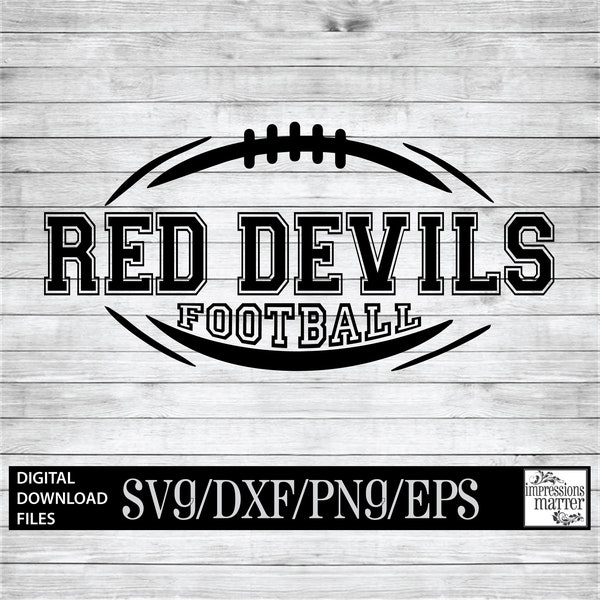 Red Devil Football Svg - Etsy