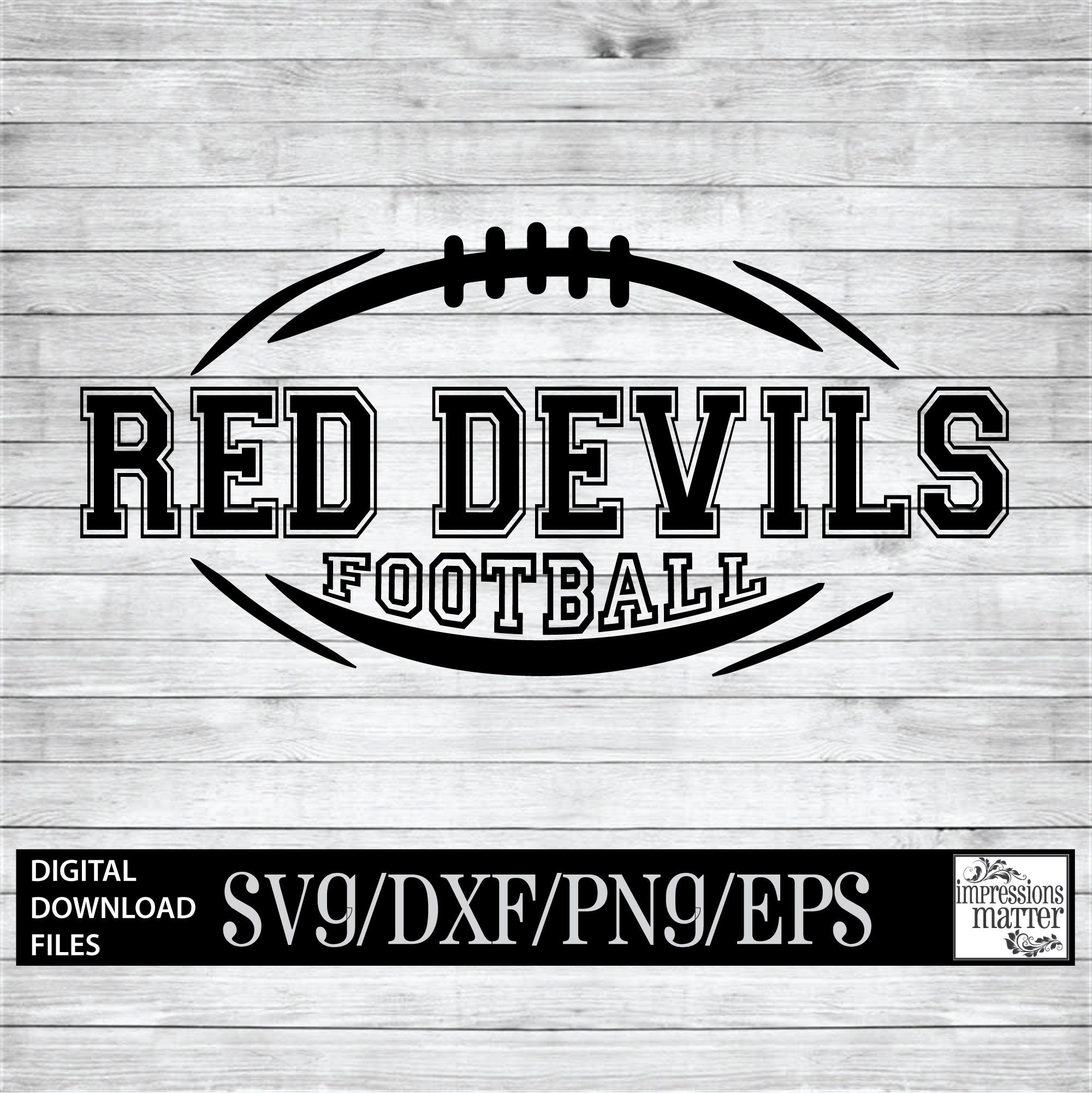 Red Devil Football Logo
