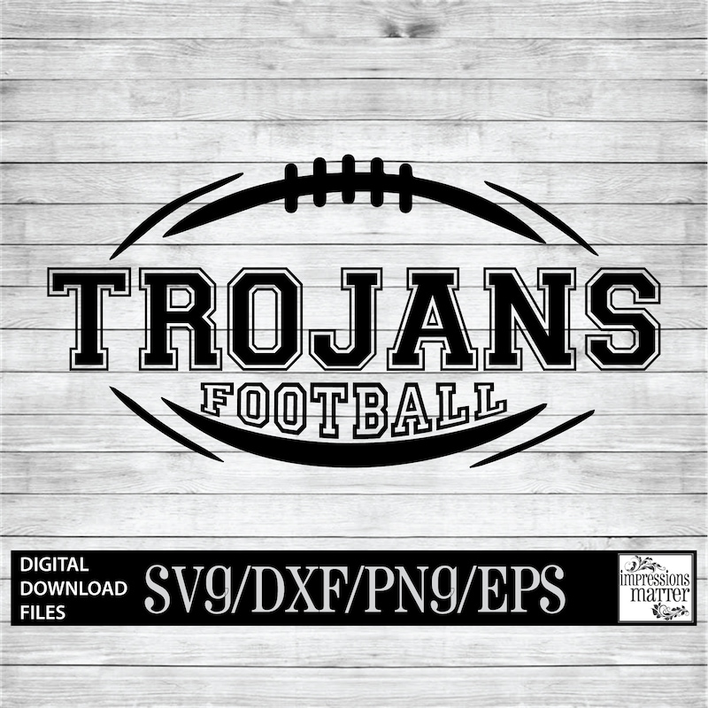 Trojans Football Svg - Etsy