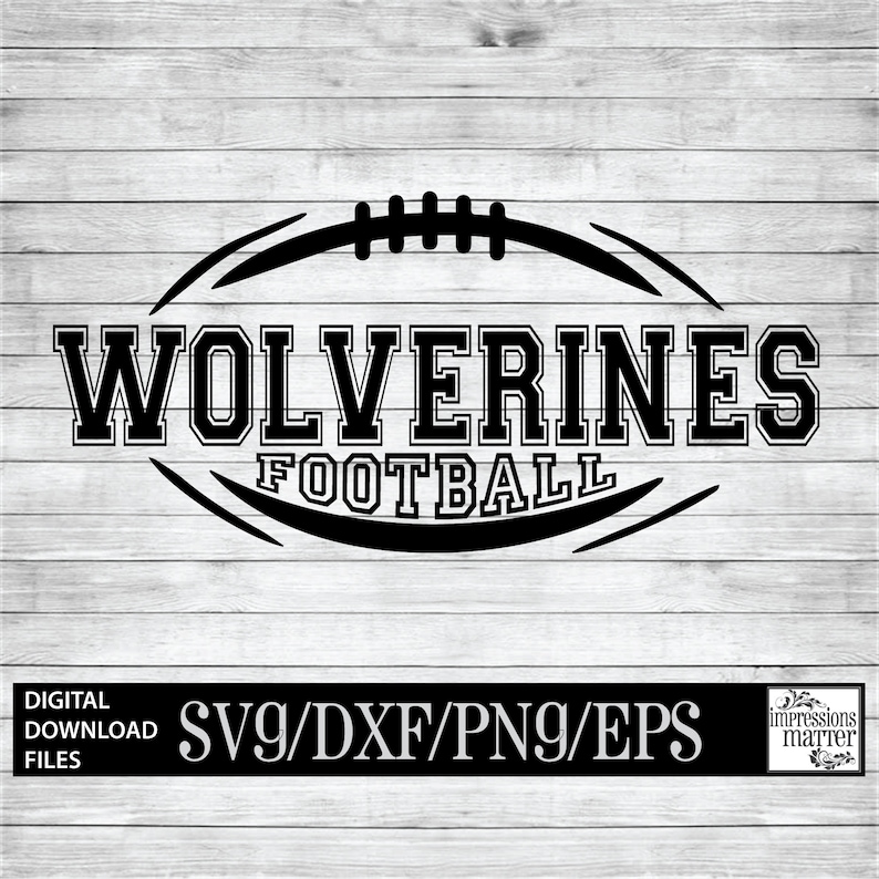 Wolverines Football - Digital Art File - SVG and DXF File for Cricut ...