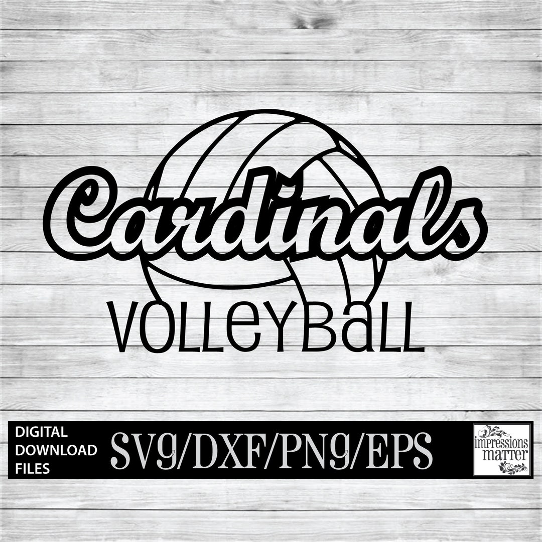 Cardinals Volleyball - Digital Art File - SVG and DXF File for Cricut ...