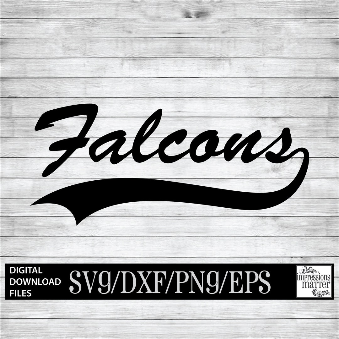 Falcons Script Logo: SVG DXF Art File (digital Download) - Etsy