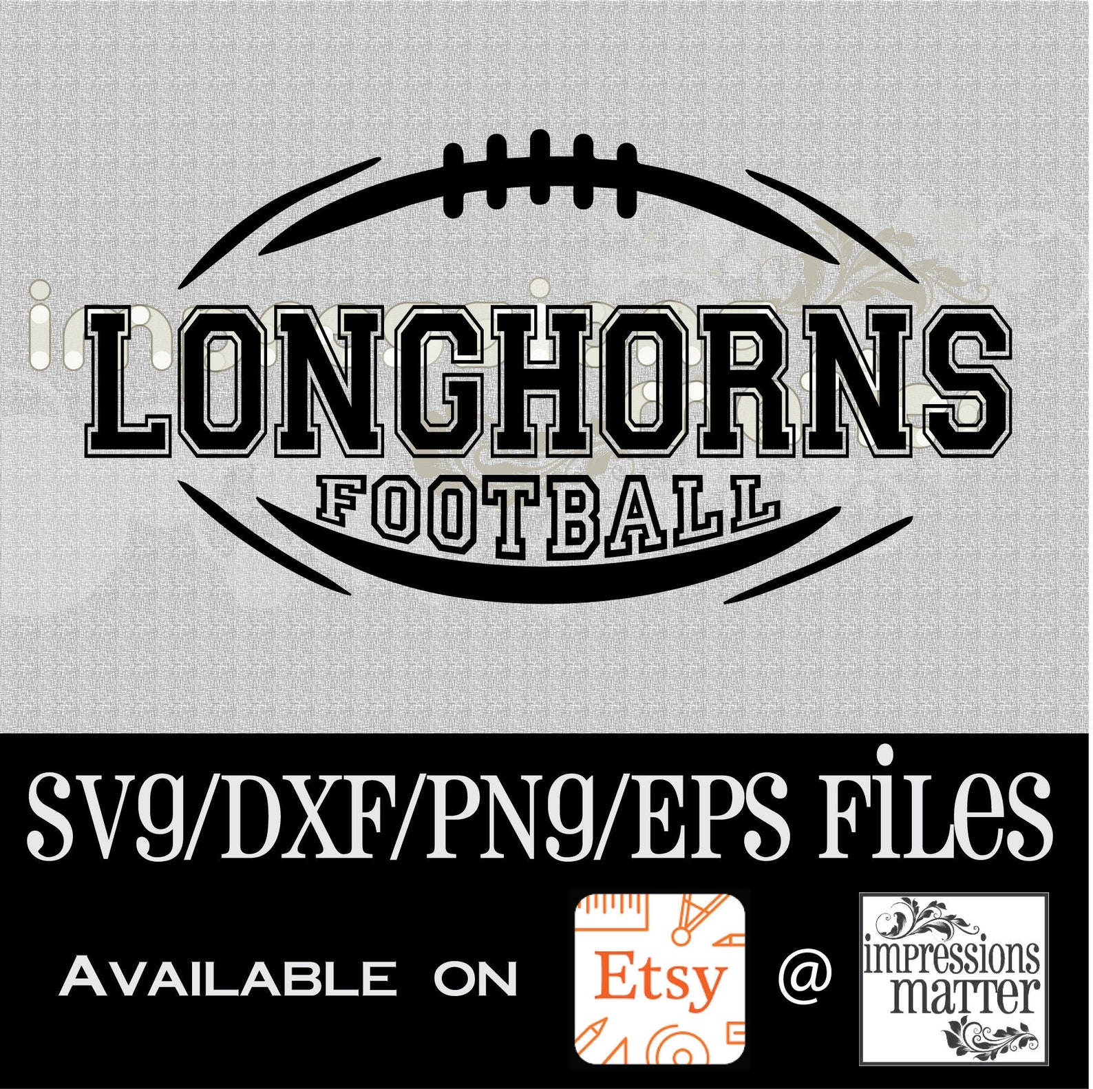 Longhorns Football - Digital Art File - SVG and DXF File for Cricut ...