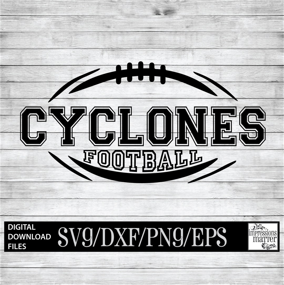 Cyclones Football - Digital Art File - SVG and DXF File for Cricut ...