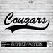 Cougars Script - Digital Art File - SVG and DXF File for Cricut ...