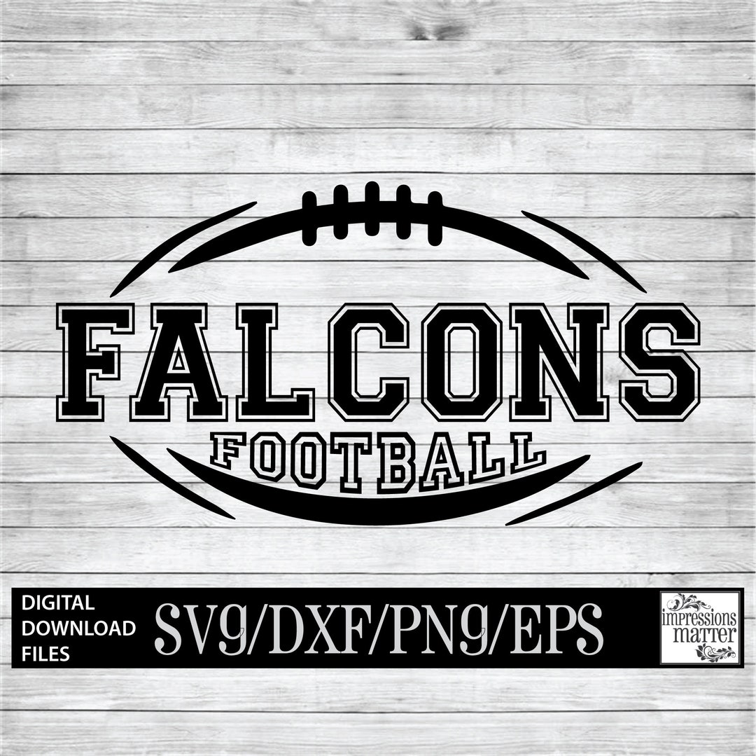 Falcons Football - Digital Art File - SVG and DXF File for Cricut ...