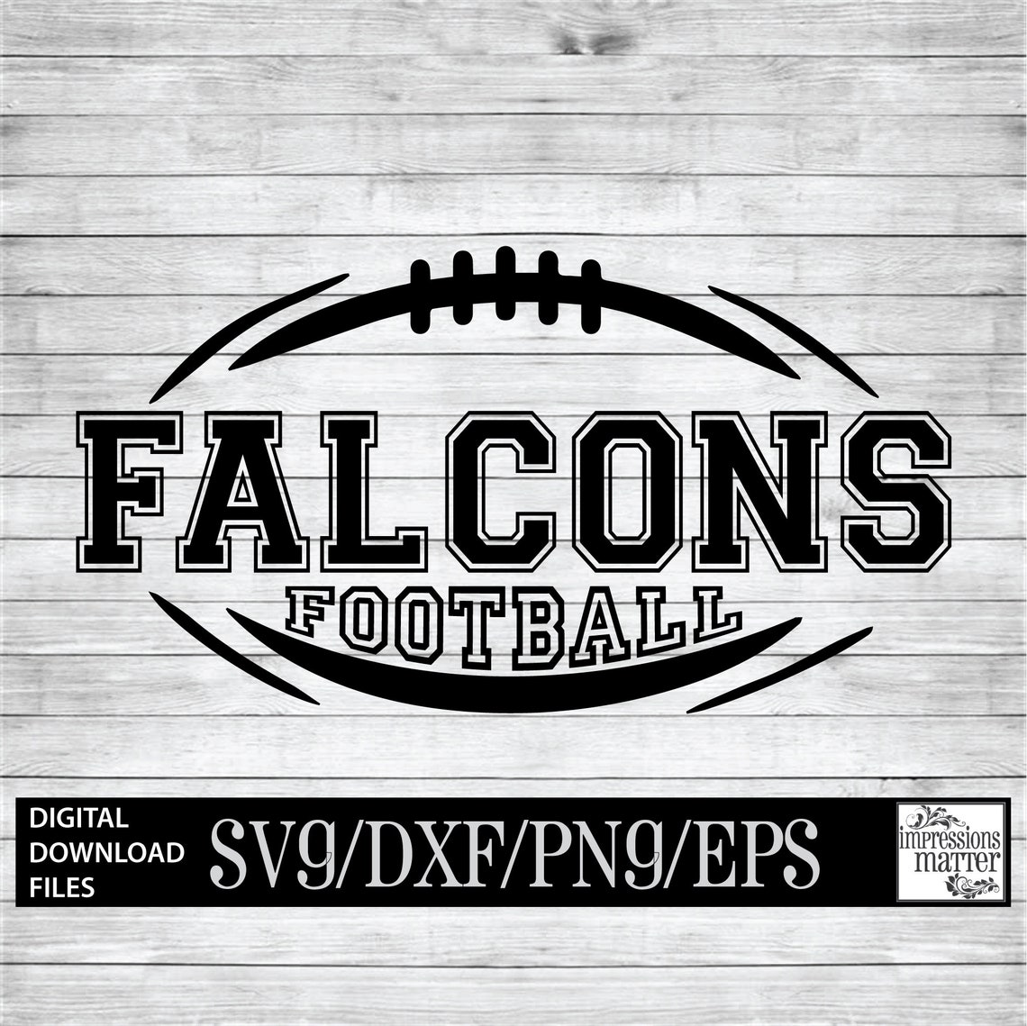 Falcons Football Digital Art File SVG and DXF File for - Etsy