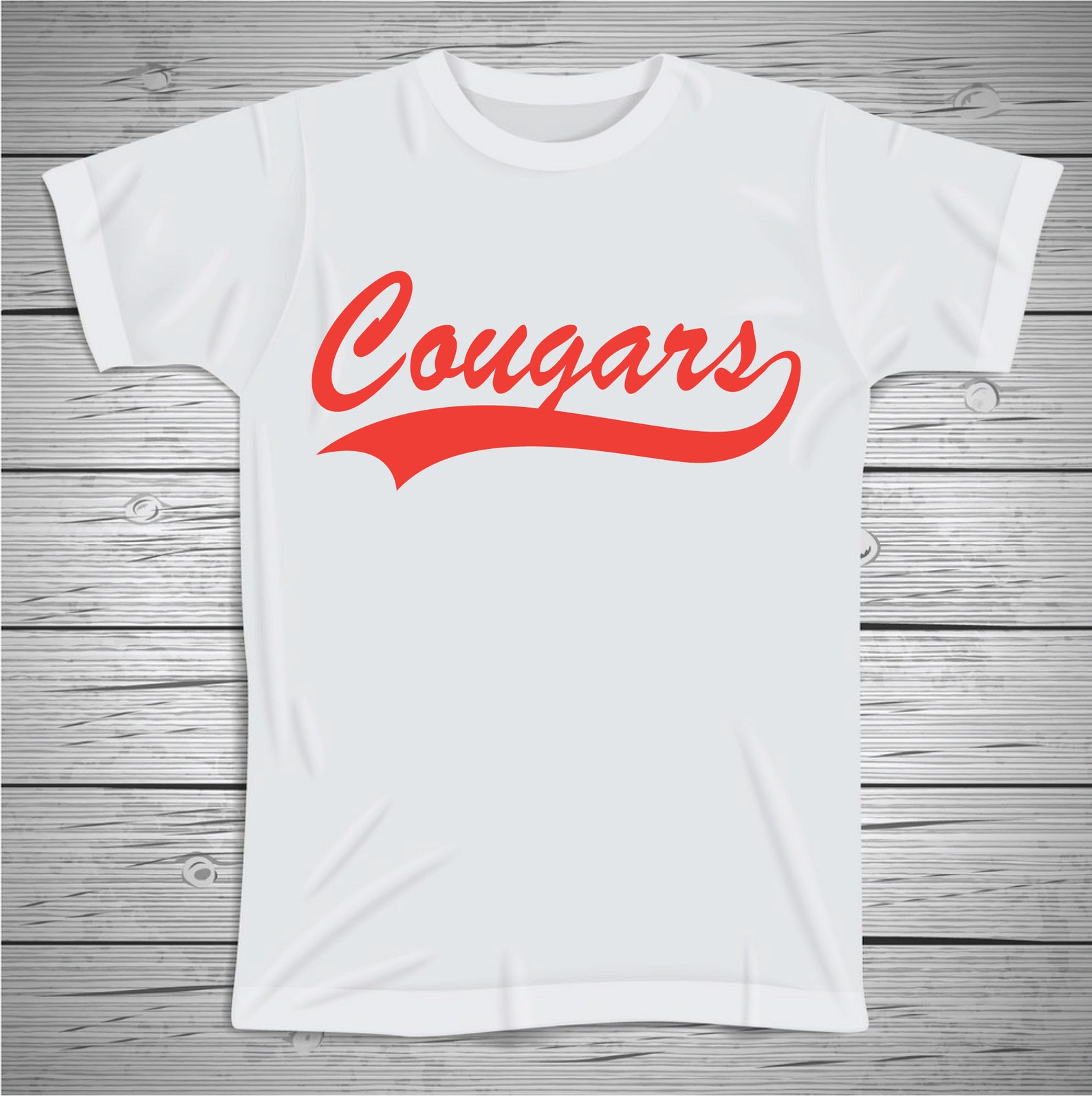 Cougars Script Digital Art File SVG and DXF File for | Etsy