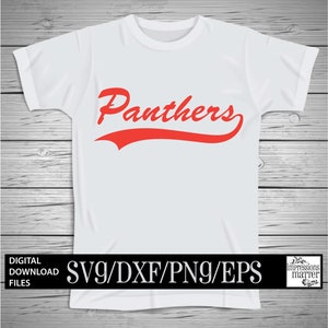 Panthers Script - Digital Art File - SVG and DXF File for Cricut ...