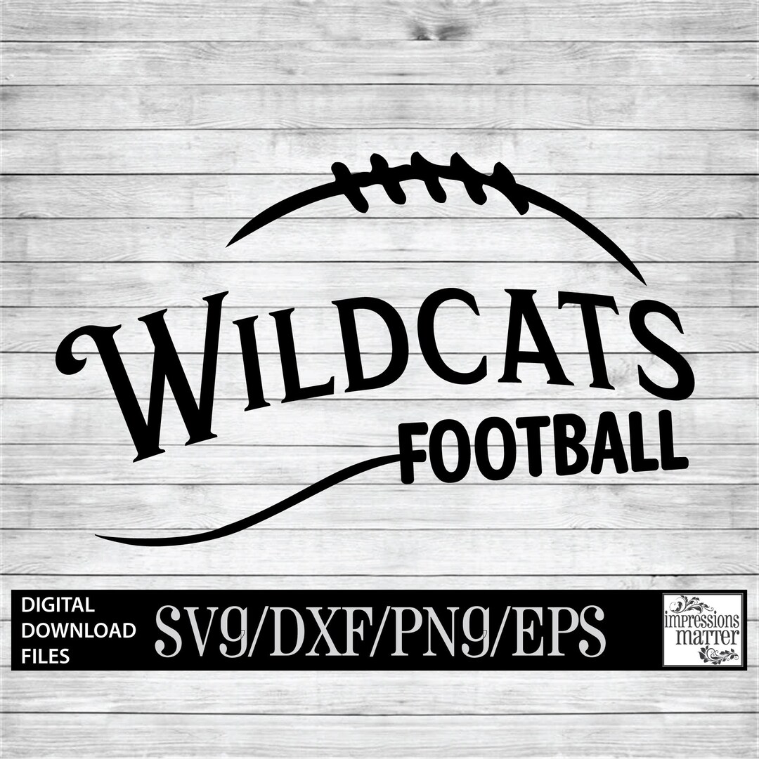 Wildcats Football Design SVG DXF: Mascot Team Digital Art (digital ...