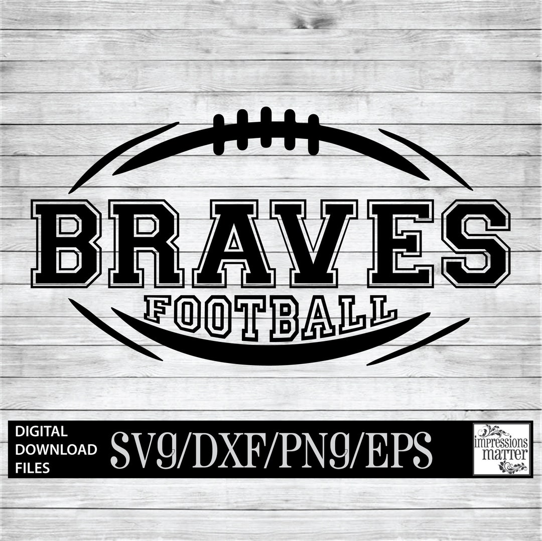 Braves Football Logo: SVG DXF Digital Art (digital Download) - Etsy