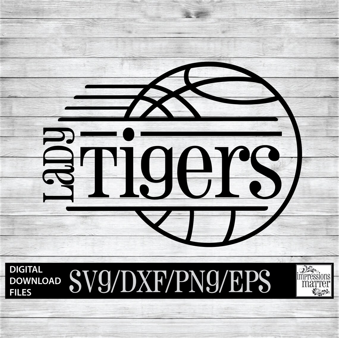 Lady Tigers Basketball Digital Art File SVG and DXF File | Etsy