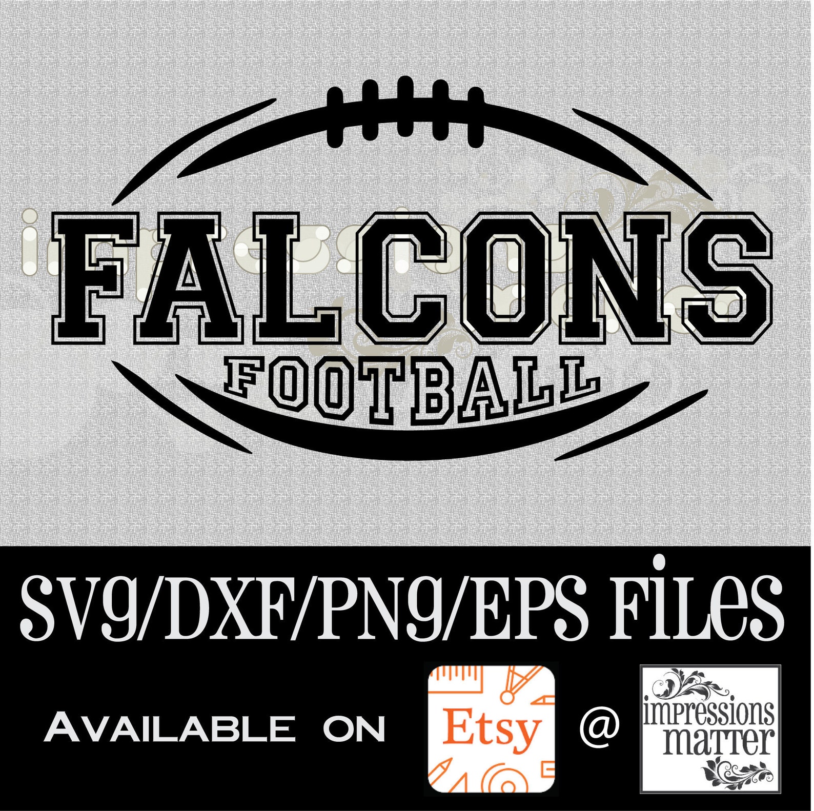 Falcons Football - Digital Art File - SVG and DXF File for Cricut ...