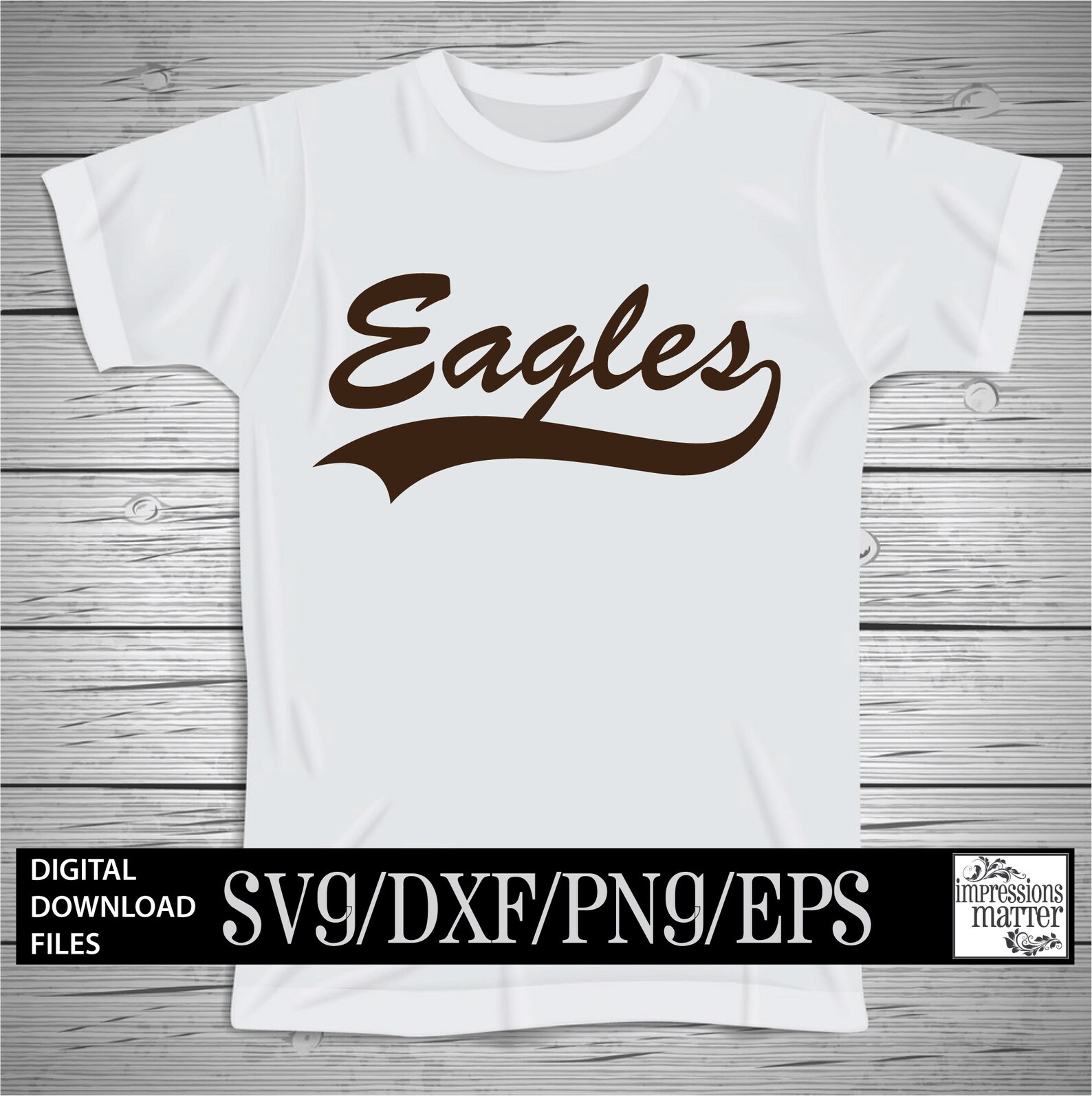 Eagles Script SVG DXF: Sports Logo Mascot (digital Download) - Etsy