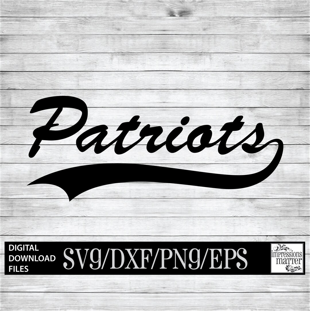 Patriots Script SVG DXF: Sports Team Logo (digital Download) - Etsy