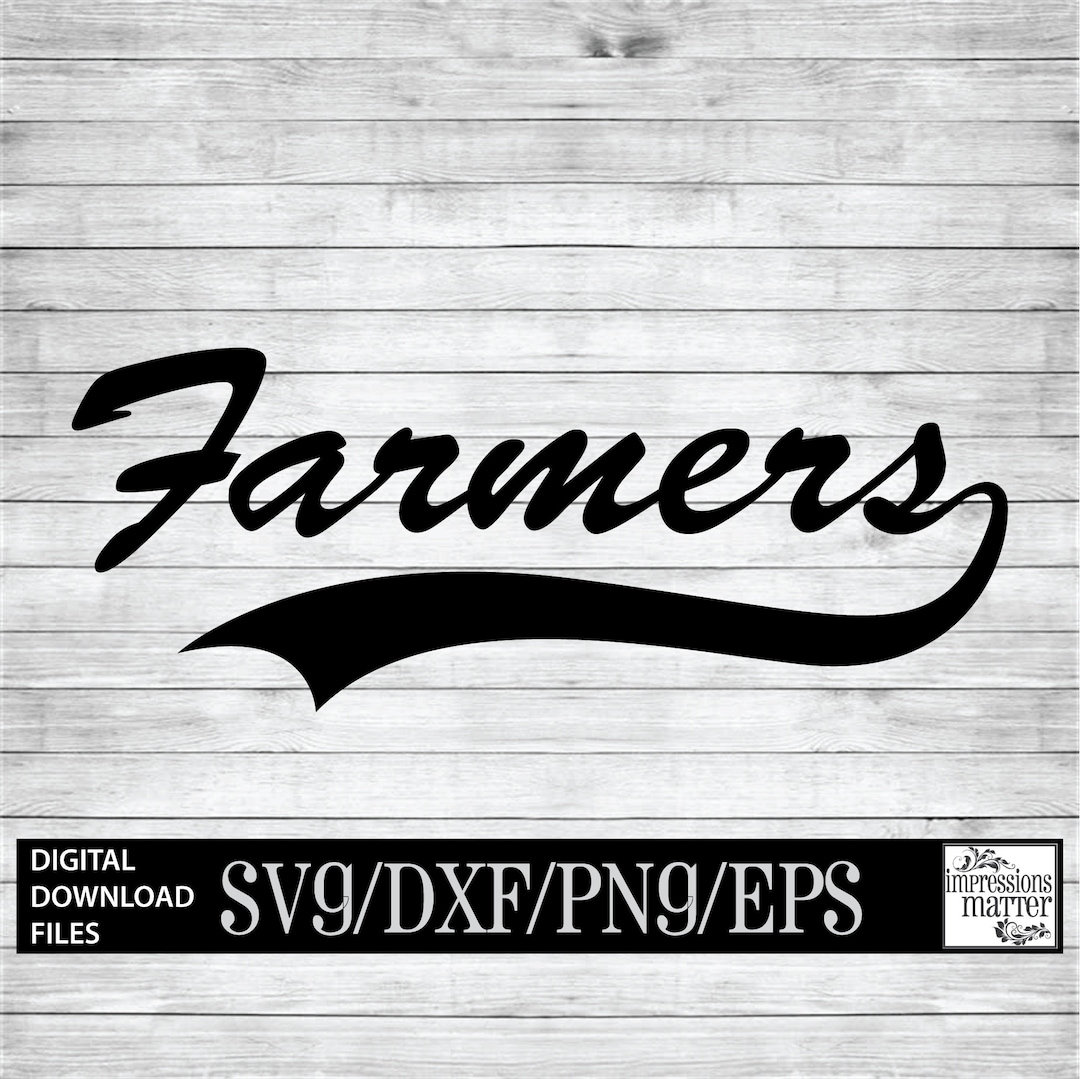 Farmers Script - Digital Art File - SVG and DXF File for Cricut ...
