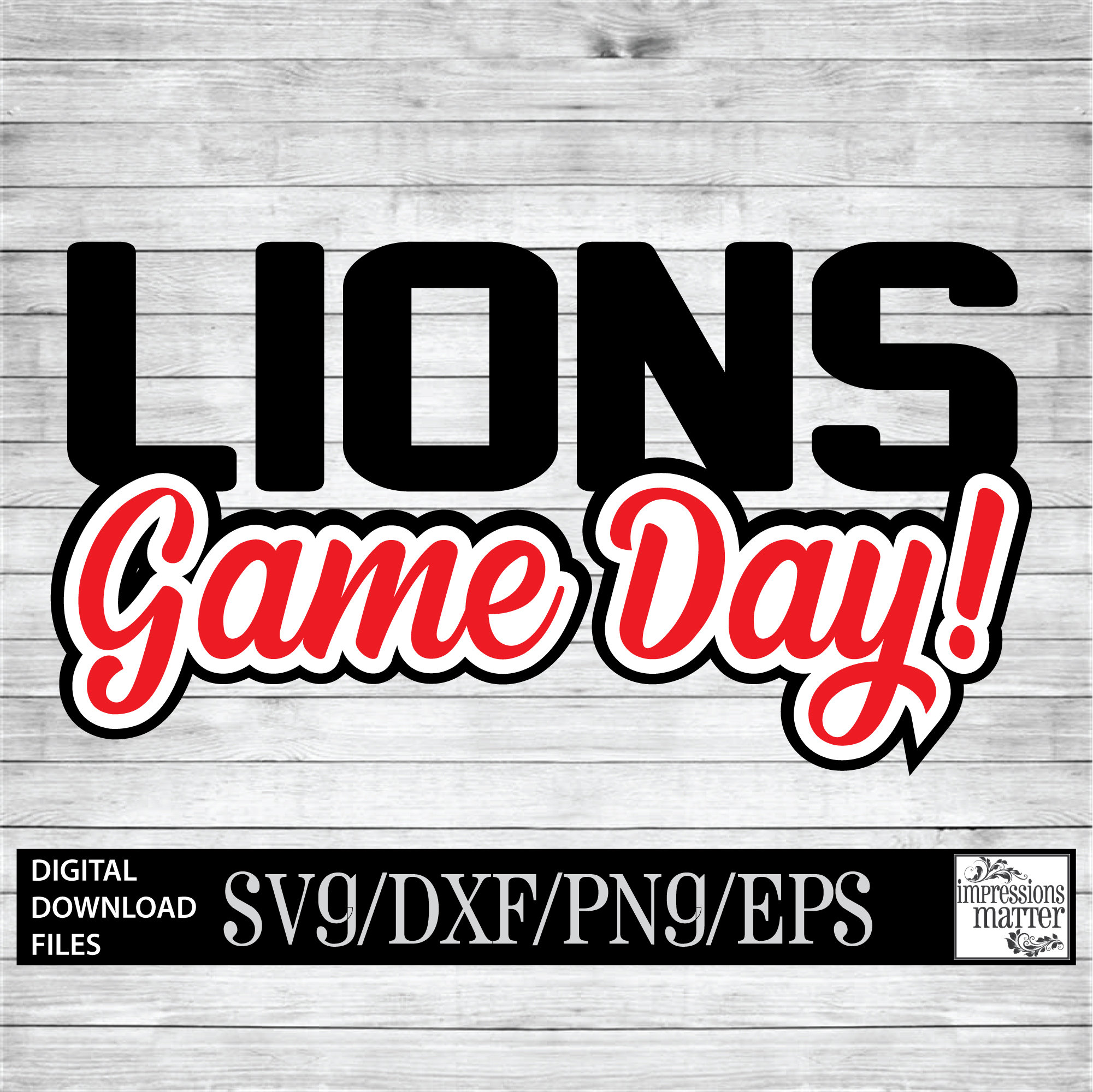 Lions Game Day Digital Art File SVG and DXF File for | Etsy