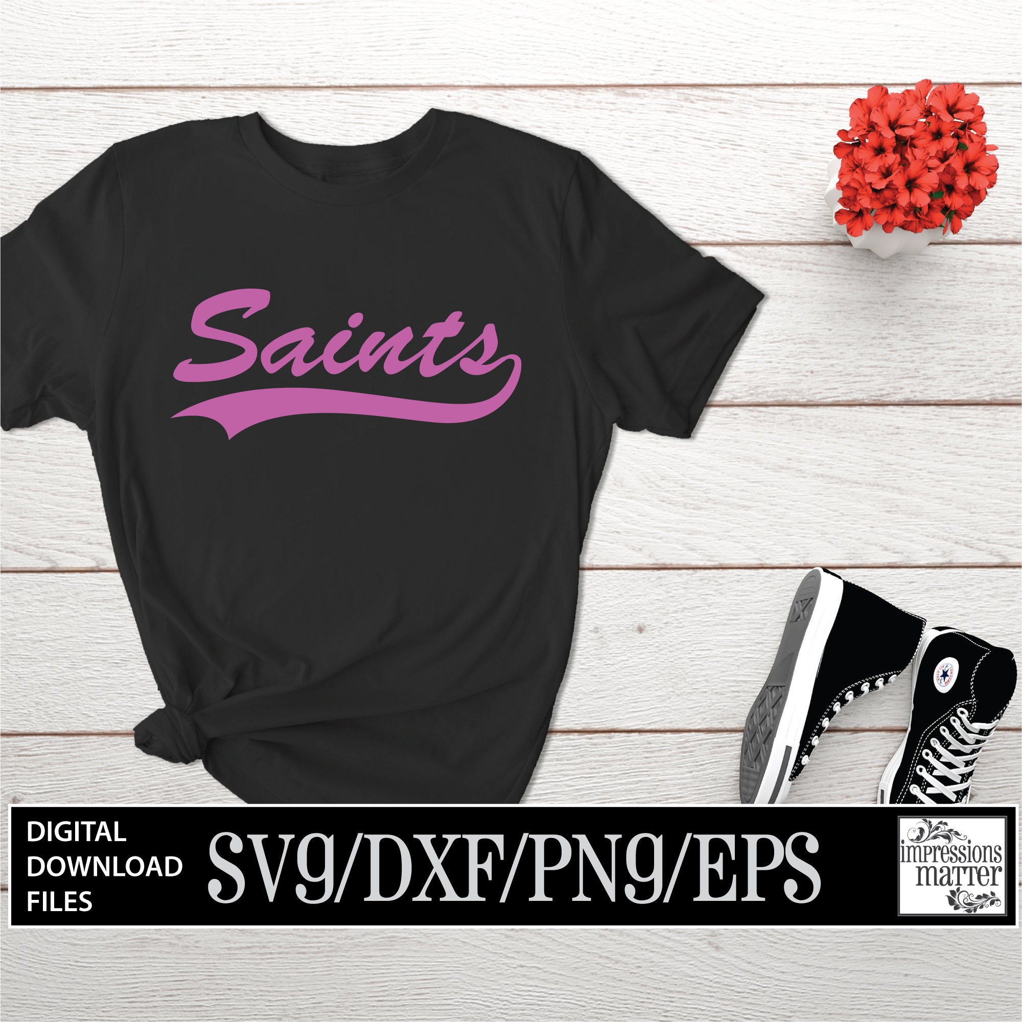 Saints Script Digital Art File SVG and DXF File for Cricut - Etsy