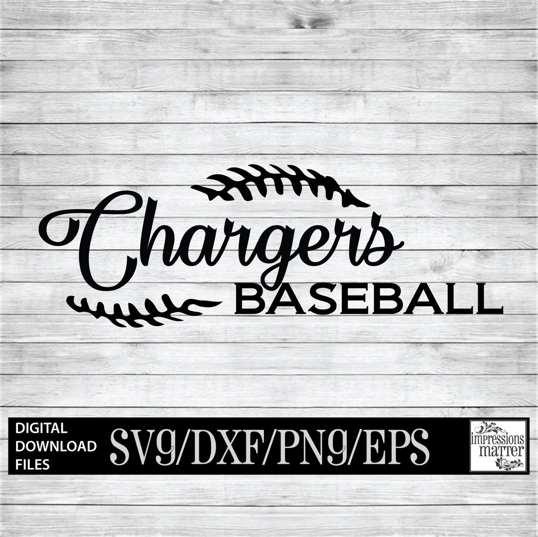 Chargers Baseball Logo SVG DXF: Team Mascot Digital File (digital ...