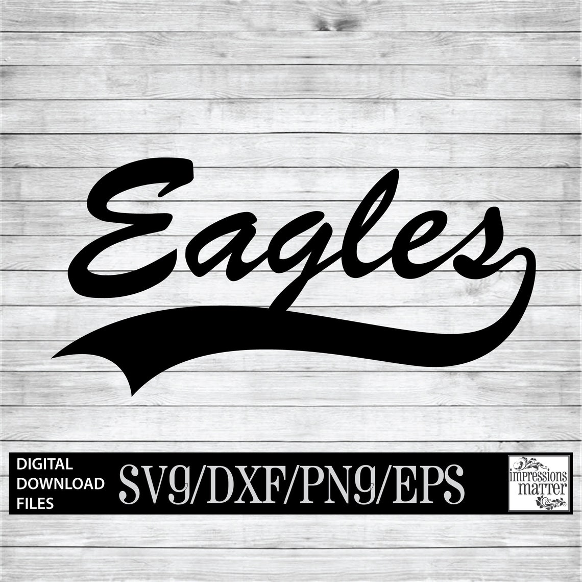 Eagles Script SVG DXF: Sports Logo Mascot (digital Download) - Etsy