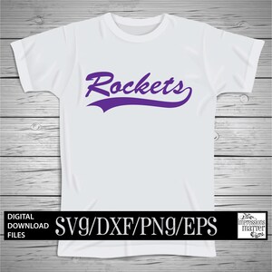 Rockets Script - Digital Art File - SVG and DXF File for Cricut ...