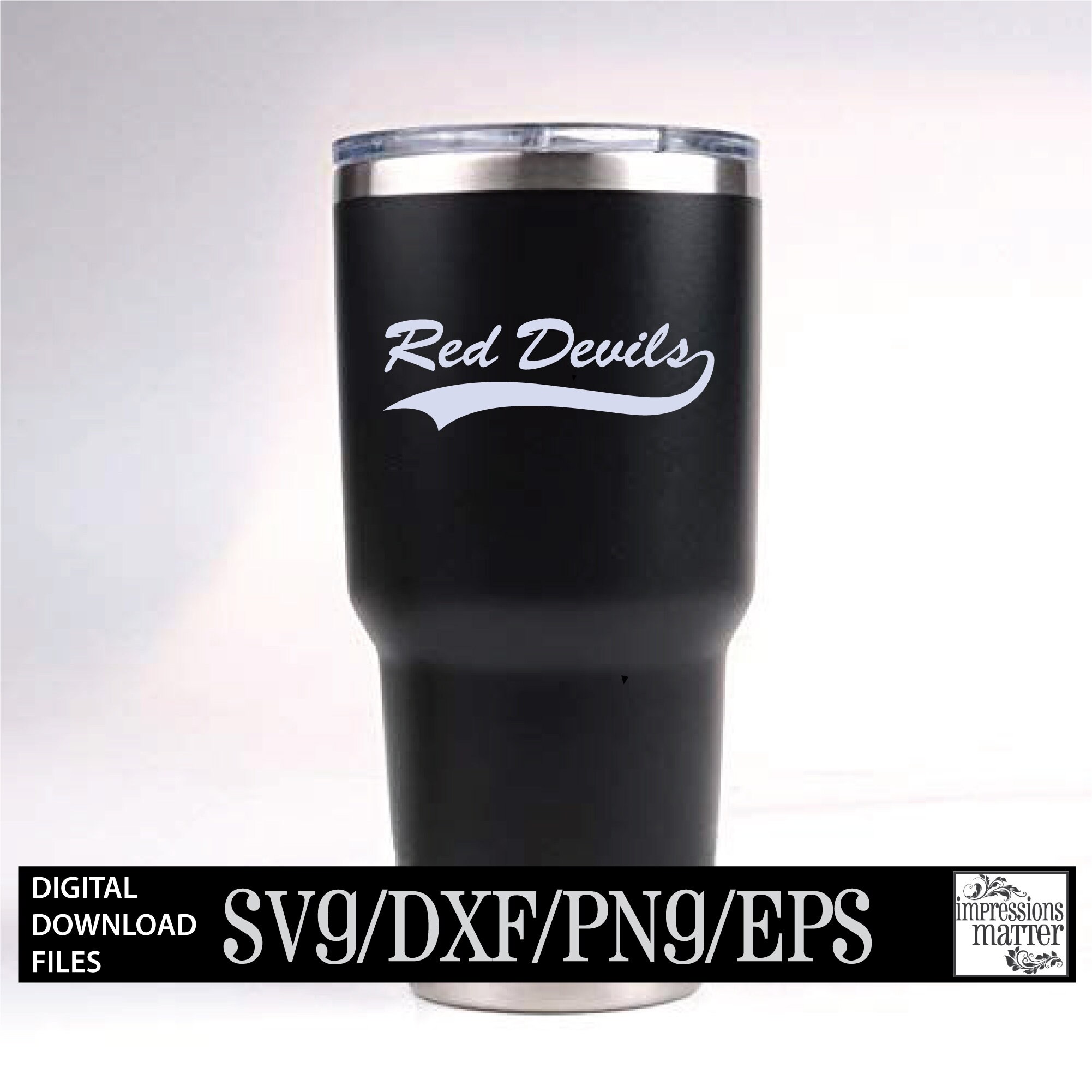 Red Devils Script Digital Art File SVG and DXF File for | Etsy Canada