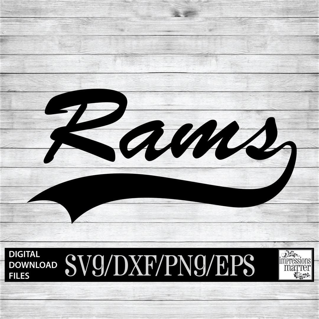 Rams Script SVG DXF: Sports Team Logo (digital Download) - Etsy