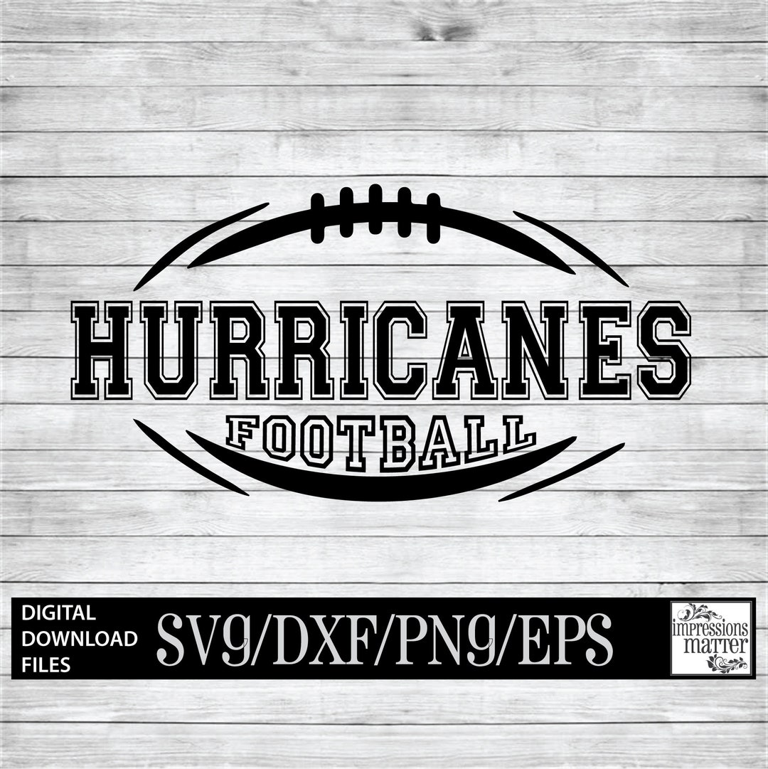 Hurricanes Football Logo SVG DXF: Team Mascot Digital File (digital ...