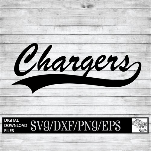 Chargers Football Digital Art File SVG and DXF File for | Etsy