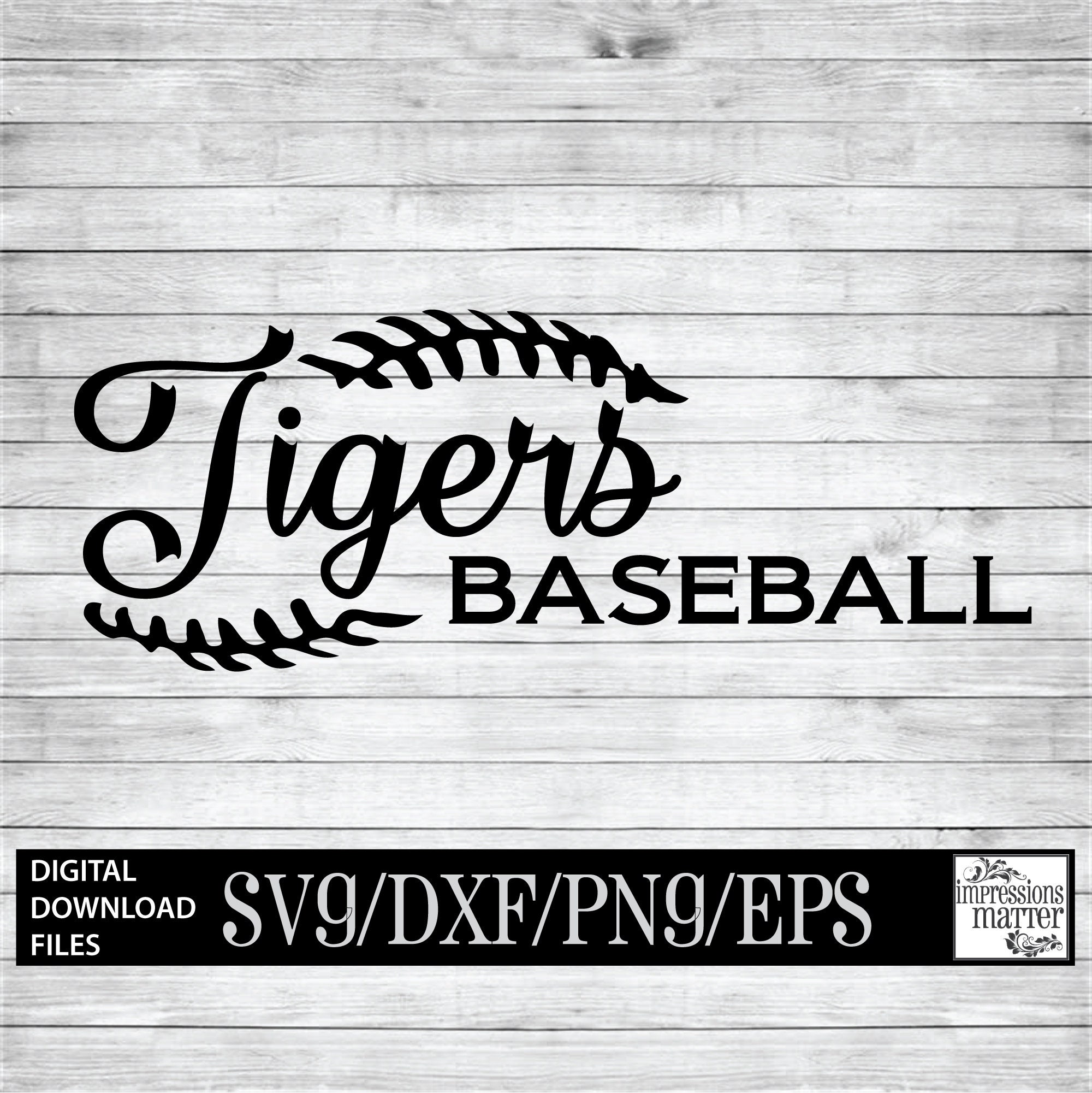 Tigers Baseball Digital Art File SVG and DXF File for - Etsy
