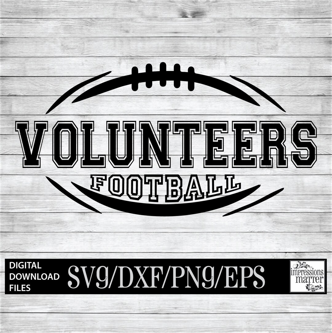 Volunteers Football Logo SVG DXF: Team Mascot Digital File (digital ...