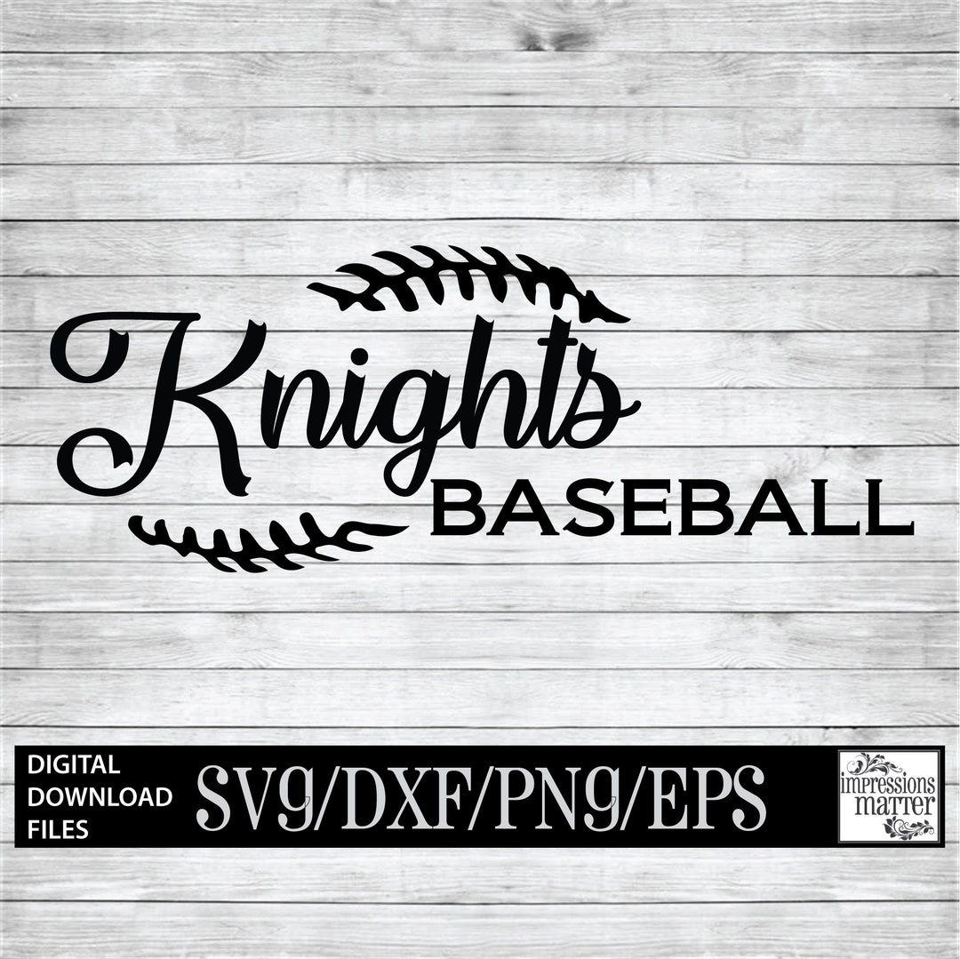 Knights Baseball Logo SVG DXF: Team Mascot Digital File (digital ...