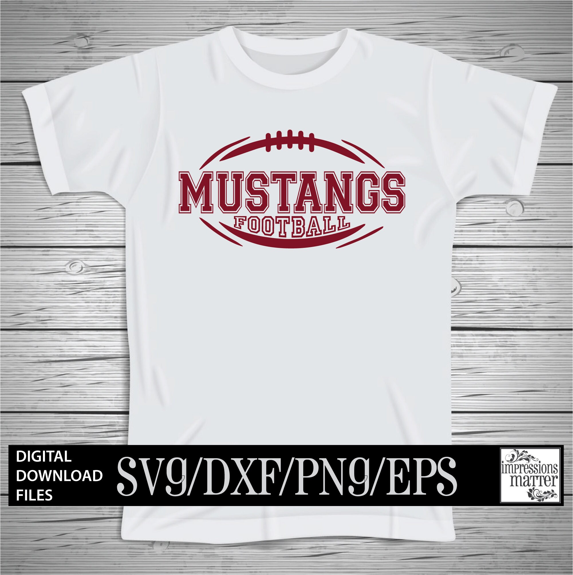 Mustangs Football SVG – Logo Mascot Team Digital File (digital Download ...