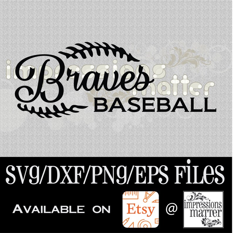 Braves Baseball Logo SVG DXF: Team Mascot Digital File (digital ...