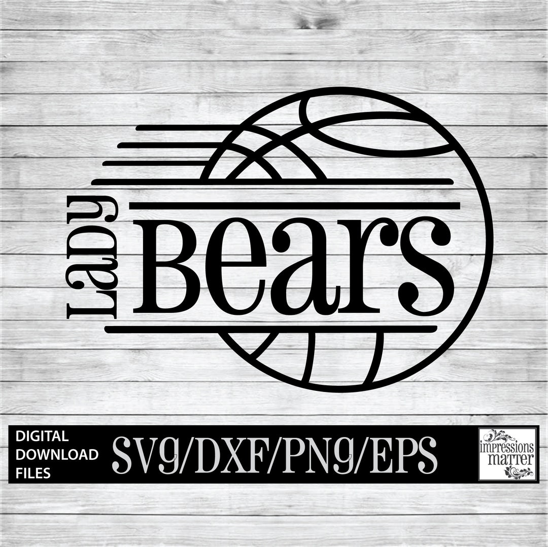 Lady Bears Basketball Logo: SVG DXF Digital File (digital Download) - Etsy
