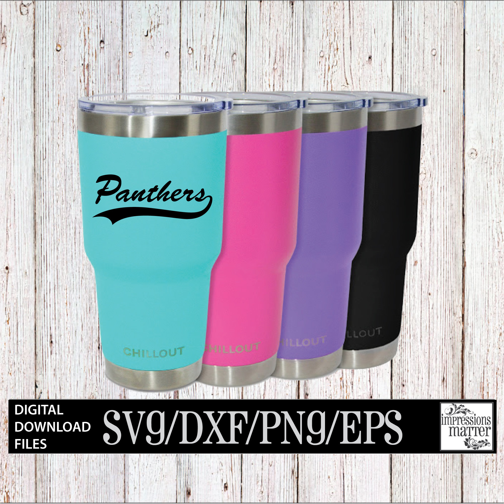 Panthers Script Digital Art File SVG and DXF File for - Etsy