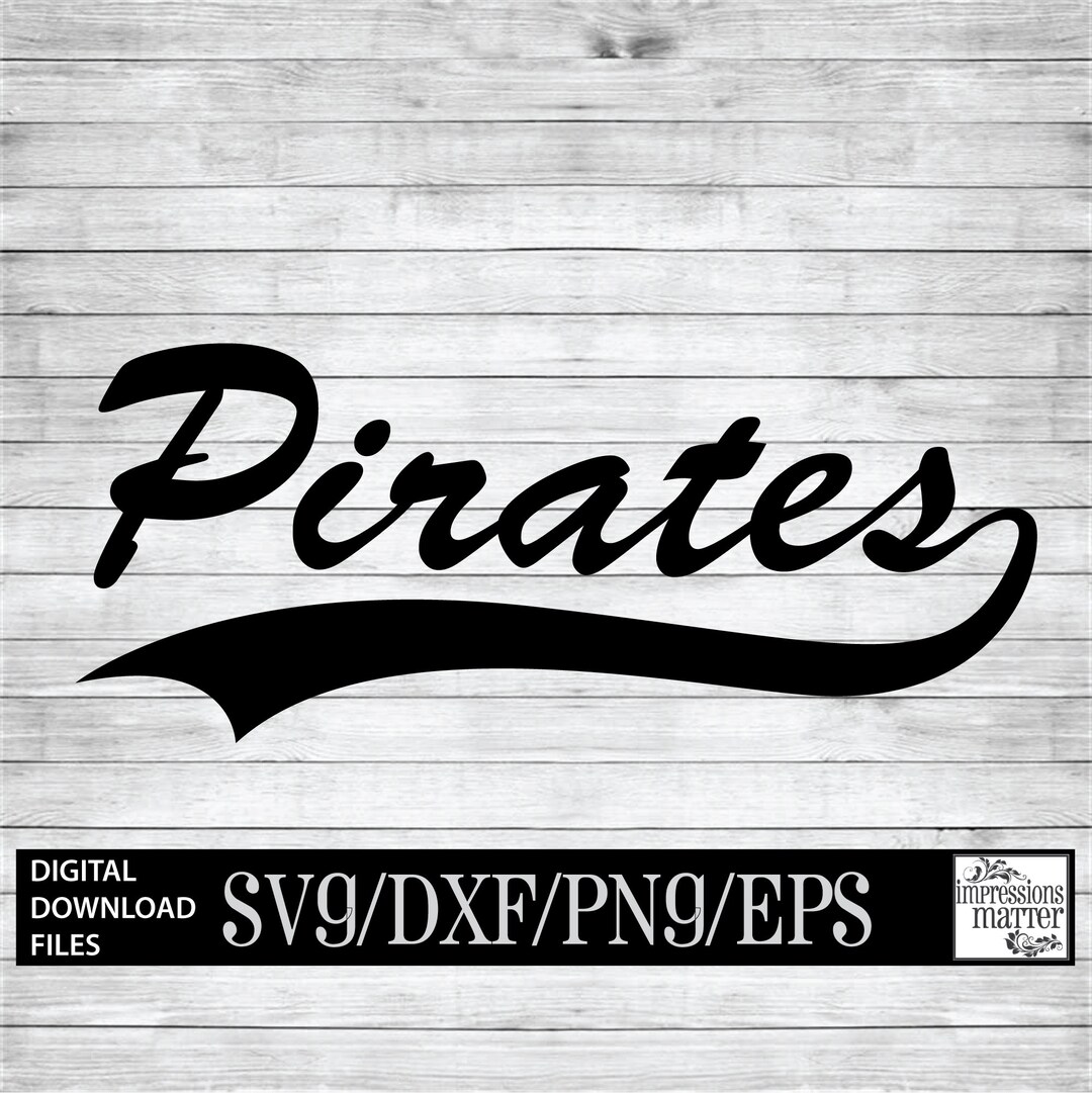 Pirates Script - Digital Art File - SVG and DXF File for Cricut ...
